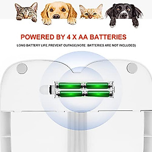 Automatic Cat Feeder Wet Food 2 Cat, 2 Meal Smart Pet Feeder, Low Noise Timed Feeder for Cats & Dogs, Dry or Semi-Moist Pet Food Dispenser, 1-48 Hours Microchip Cat Feeder, Auto-On Smart Pet Feeder