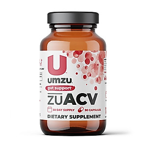 UMZU zuACV Prebiotics Supplement | Apple Cider Vinegar Prebiotic Blend Supports Digestion, Gut Health & Immunity | Relieves Occasional Bloating w/No Vinegar Taste (30 Day Supply | 90 Capsules)