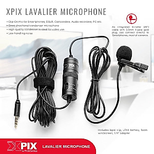 Zoom H1n Digital Handy Portable Recorder bundled with Xpix Pro Lavalier Mic