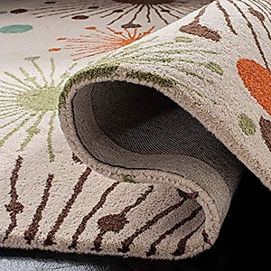 SAFAVIEH Soho Collection 2'6" x 6' Ivory/Multi SOH747A Handmade Premium Wool & Viscose Runner Rug