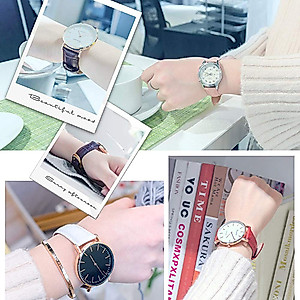 Narako Alligator Style Genuine Leather Watch Bands Genuine Calf Leather Replacement Watch Strap with Stainless Metal Buckle Clasp 12mm 14mm 16mm 18mm 20mm 22mm 24mm for Men and Women (12mm, Black)