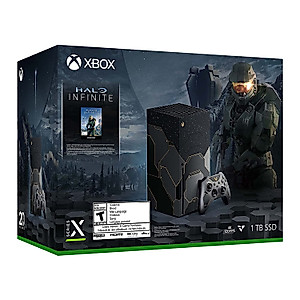 Microsoft Xbox Series X - Halo Infinite Limited Edition + 1 Wireless Controller - Backward Compatible with Thousands of Games, 16GB GDDR6 Memory, True 4K Gaming, Up to 120 FPS w/Tivdio 4K HDMI Cable