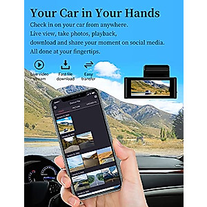 HawkEvo 4K/2.5K Dash cam Front and Rear, 3.2'' in Display with GSP, WiFi, G-Sensor, Super Night Vision, Loop Recording, 24H Parking Mode, Wide Angle Dash Camera for Cars/Trucks, Supports 256GB Max