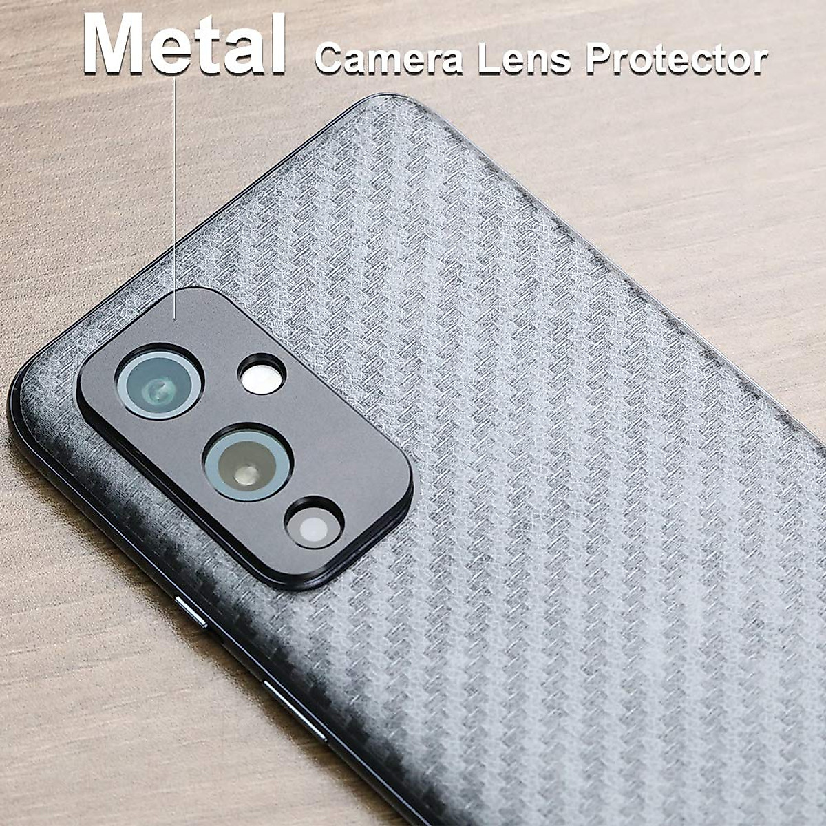 Ibywind Screen Protector For OnePlus 9 5G,with 2Pcs Tempered Glass,1Pc Camera Lens Protector,1Pc Backing Carbon Fiber Film [Fingerprint Reader,Easy to install]