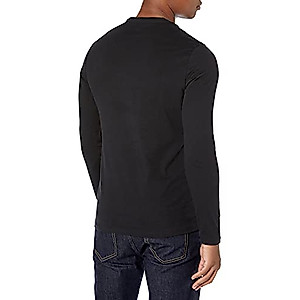 Amazon Essentials Men's Slim-Fit Long-Sleeve T-Shirt, Black, Large