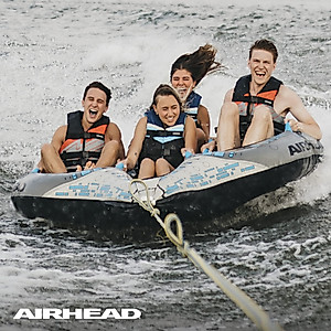 Airhead Quadra Cruiser, 1-4 Rider Towable Tube for Boating