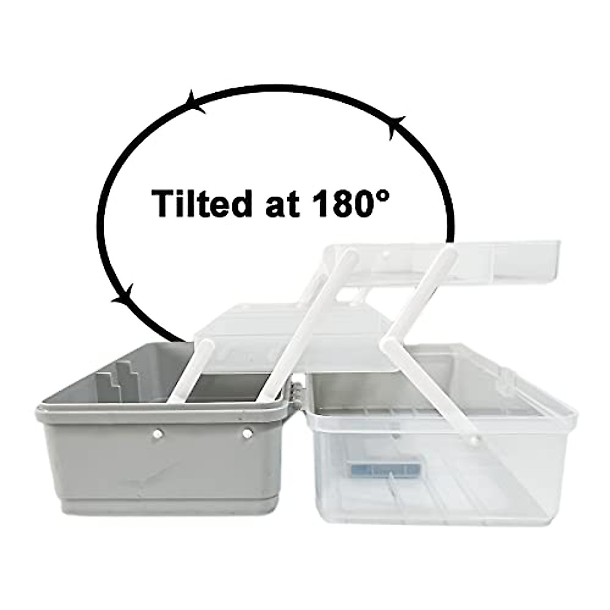 WEWLINE 3-Layers Plastic Portable Storage Box,Household Plastic Craft Supply Box with Handle,Multifunctional Storage Boxes for Children Student,Perfect for Home Office