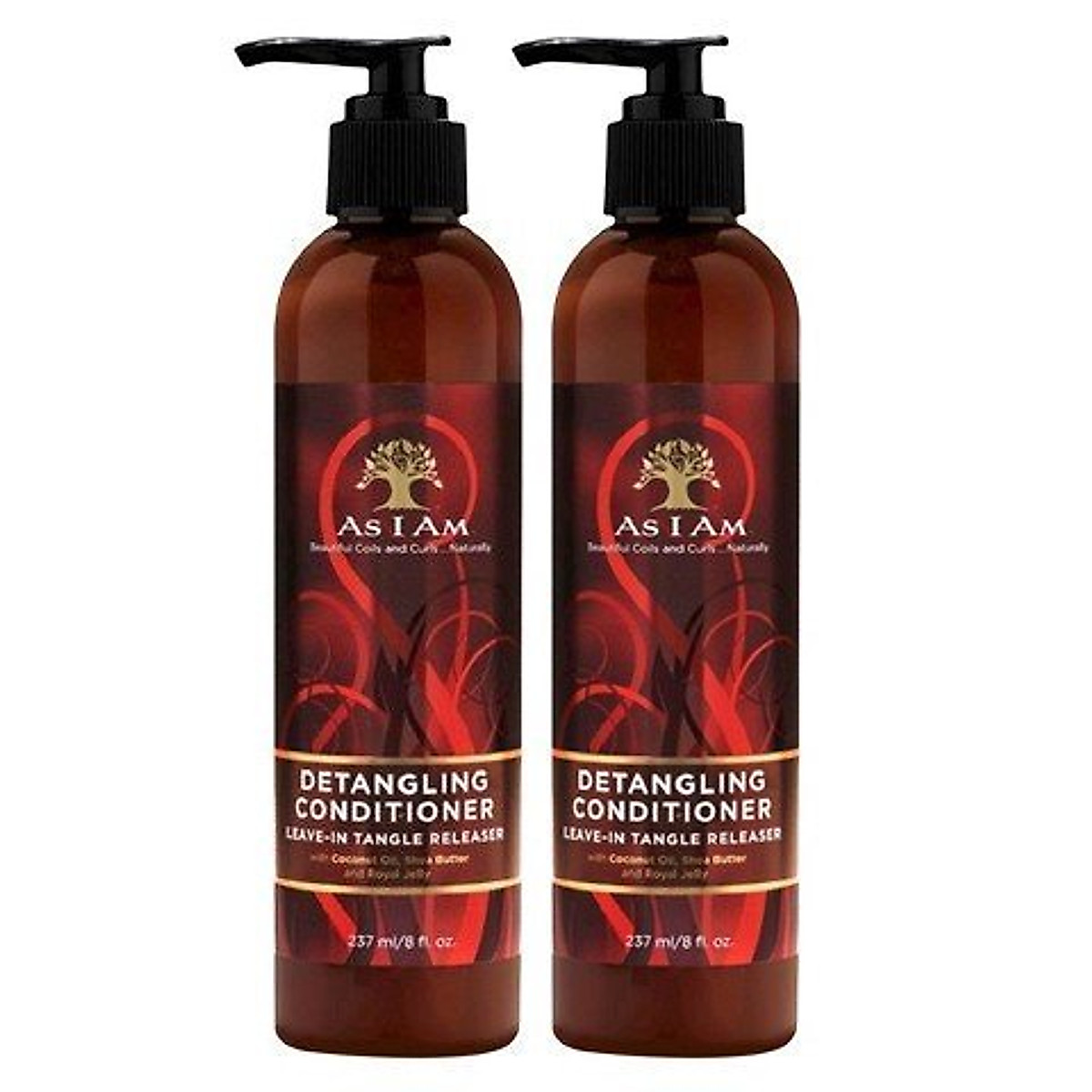 As I Am Detangling Conditioner Leave-in Tangle Releaser, 8 Ounce (2Pack)