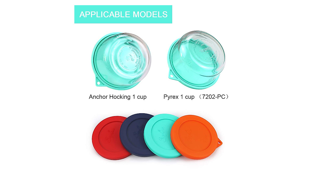 Sophico Round Silicone Storage Covers - Leak-Proof 4 Pack