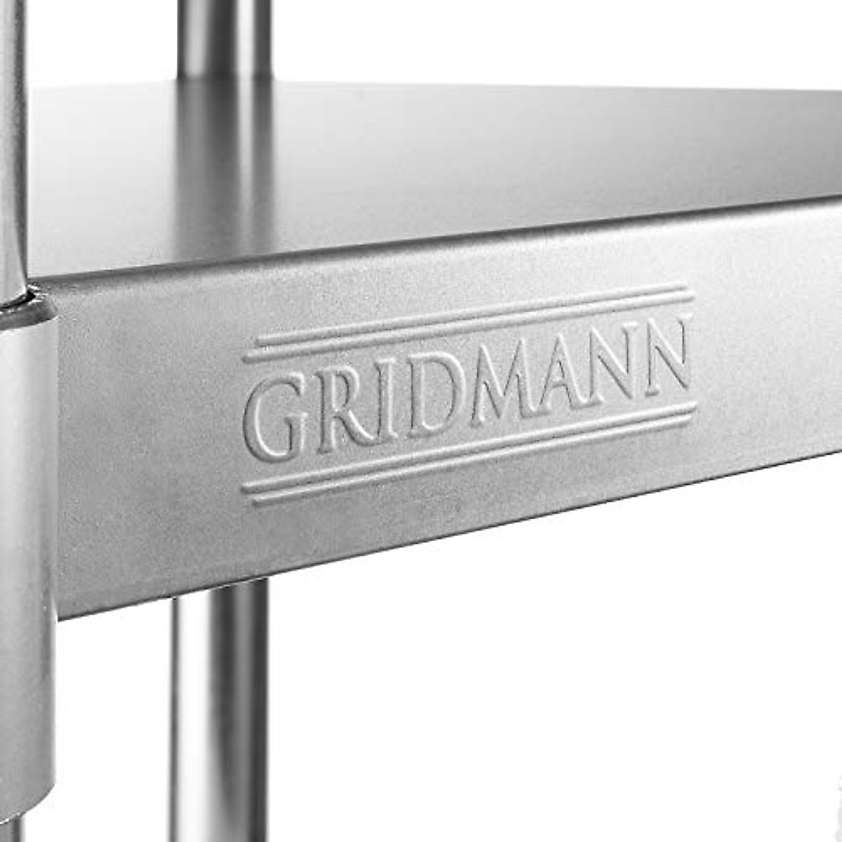 GRIDMANN Stainless Steel Work Table 48 x 24 Inches, NSF Commercial Kitchen Prep Table with Under Shelf for Restaurant and Home