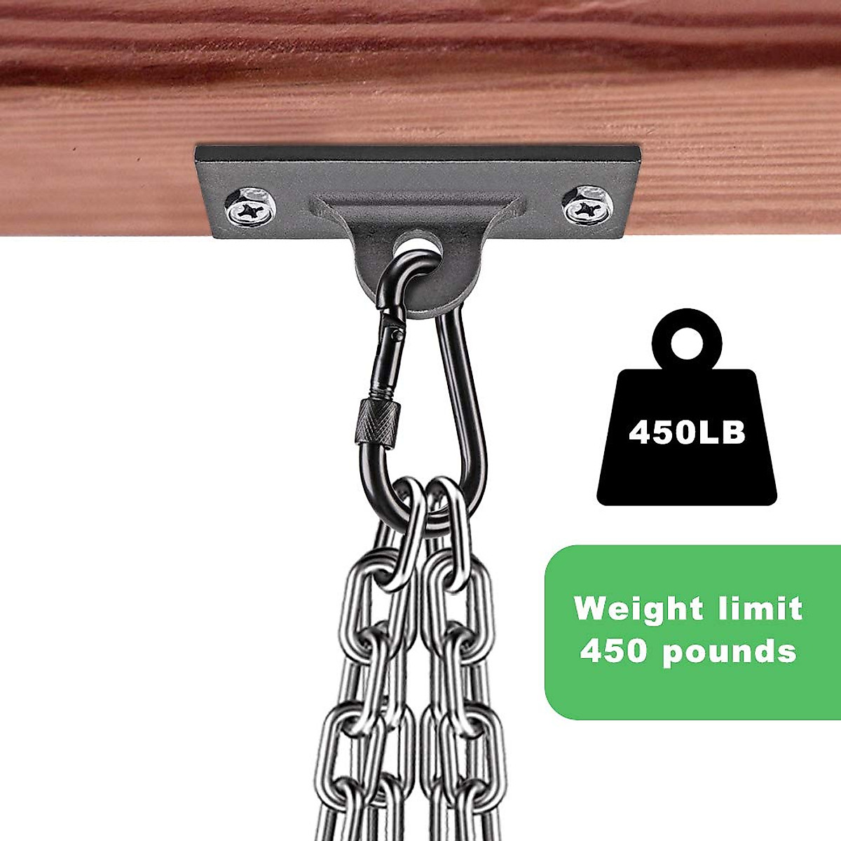 Dolibest Heavy Bag Hangers Brackets, Punching Bag Hangers, Heavy Bag Ceiling Mount with Carabiner for Body Weight Strength Training Systems, Aerial Yoga Swing & Hammock, Resistance Band