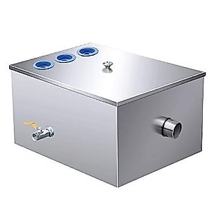 Commercial Stainless Steel Grease Trap Interceptor,Grease Trap Interceptor,With Removable Filter Basket,With 3 Top Inlets,For Dining Room, Kitchen