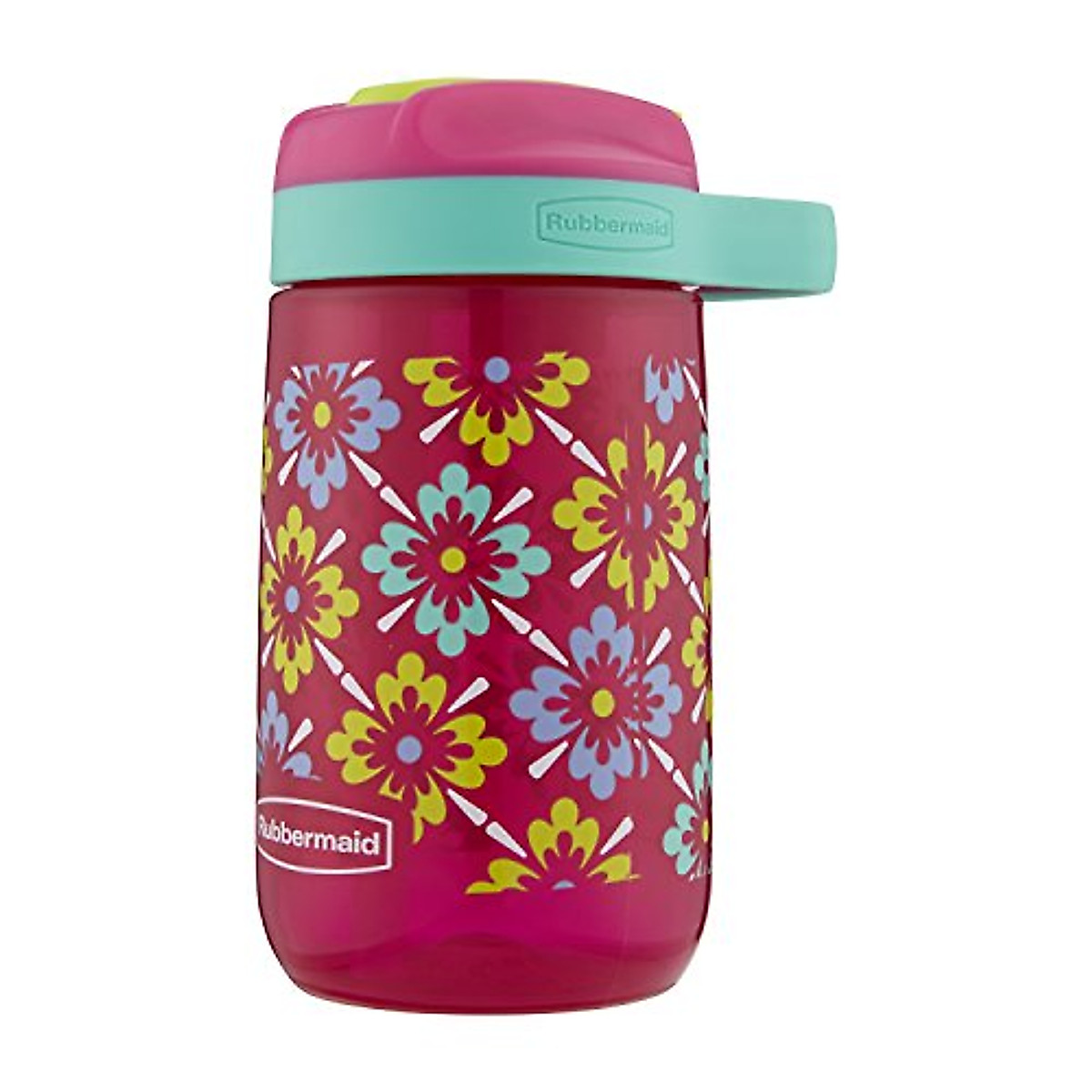 Rubbermaid Leak-Proof Sip Kids Water Bottle, 14 oz, Tiki Flowers Graphic