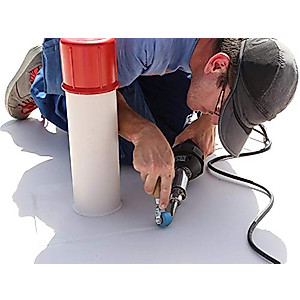 Weldy 1600W Professional Hot Air Equipment Hot Blast Torch Overlap Air Welding Gun Welder Pistol Tool Hot Air Gun, 120V and Flat Nozzle, Perfect for Welding Tpo Roofing Membrane, DIY Tool