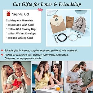 UNGENT THEM Matching Couples Bracelets Relationship His Hers Distance Friendship Bracelet Couples Jewelry Gifts for Women Men Him Boyfriend Girlfriend Bf Gf Friends Lover