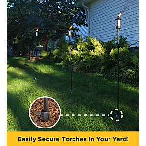 TIKI® Brand 4-Pack 10.75 Inch Accessory Metal Torch Stake Black, 1317144