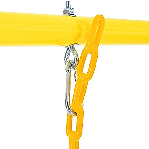 EMKK Outdoor Toddler Swing Set for Backyard, Playground Swing Sets with Climbing Ladder, Swing and Climbing Playset for Kids