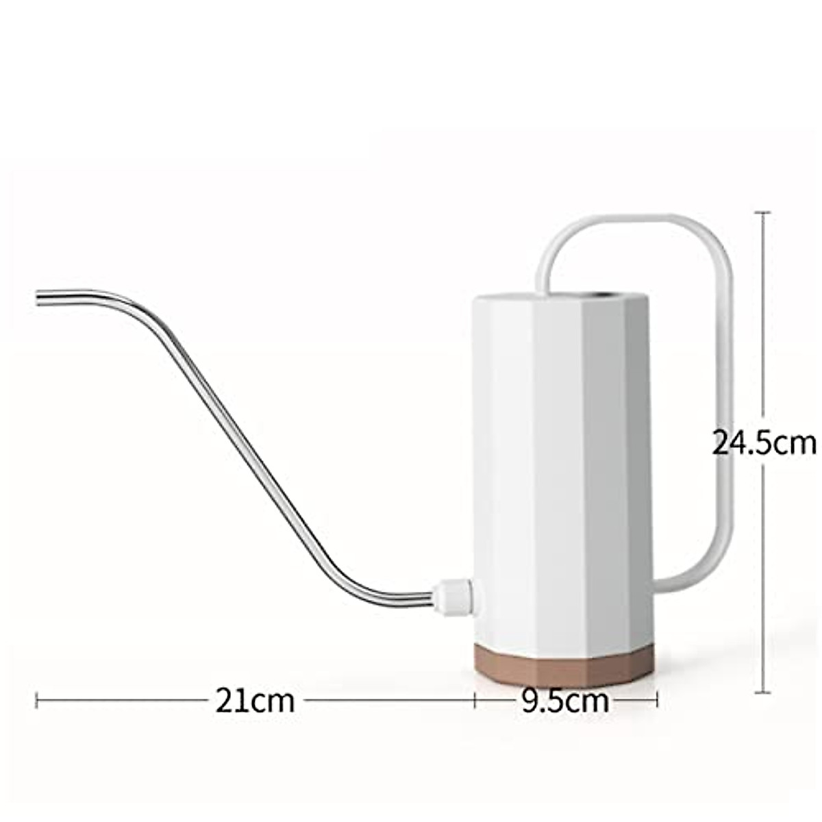 TENAGE Spray Bottle Gardening Watering Can Flower Potted Watering Can Long Mouth Stainless Steel Curved Mouth Watering Can