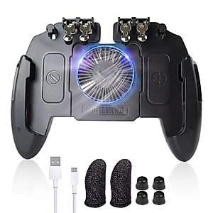 Game Controller Gamepad Trigger Shooting Free Fire Cooling Fan Gamepad Joystick for IOS Android Mobile Phone