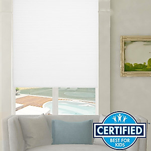 Persilux Custom Size 100% Blackout Cordless Cellular Shades & Blinds Honeycomb Blinds Bottom up Waterproof Thermal Insulated Window Shades for Home, Windows and Kitchen White