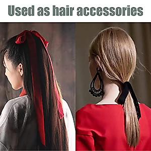 YAKA 4 Rolls Handmade Fringe Chiffon Silk Ribbon Mixed Color Gauze 1.5" x 7.5Yd Ribbons Set for Wedding Invitations, Bridal Bouquets, Gifts Wrapping, DIY Crafts Gifts Wrapping & Bow Making