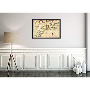 INFINITE PHOTOGRAPHS 1639 Map| Atlantic Coast|Atlantic Coast North America|Coasts, Manuscript|Middle Atlantic St