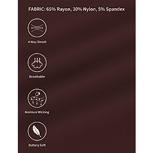 AFITNE Women's Yoga Dress Pants Stretchy Straight Leg Bootcut Work Travel Pants Business Office Casual Slacks with Pockets 31" Brown, M