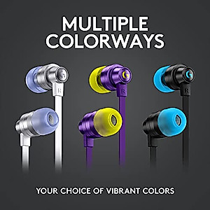 Logitech G333 Gaming Earphones with Dual Audio Drivers, in-line mic and Volume Control, Compatible with PC/PS/Xbox/Nintendo/Mobile with 3.5mm Aux or USB-C Port - Purple