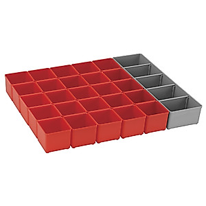 BOSCH ORG53-RED Organizer Set for i-BOXX53, Part of Click and Go Mobile Transport System, 30-Piece, Blue|Red