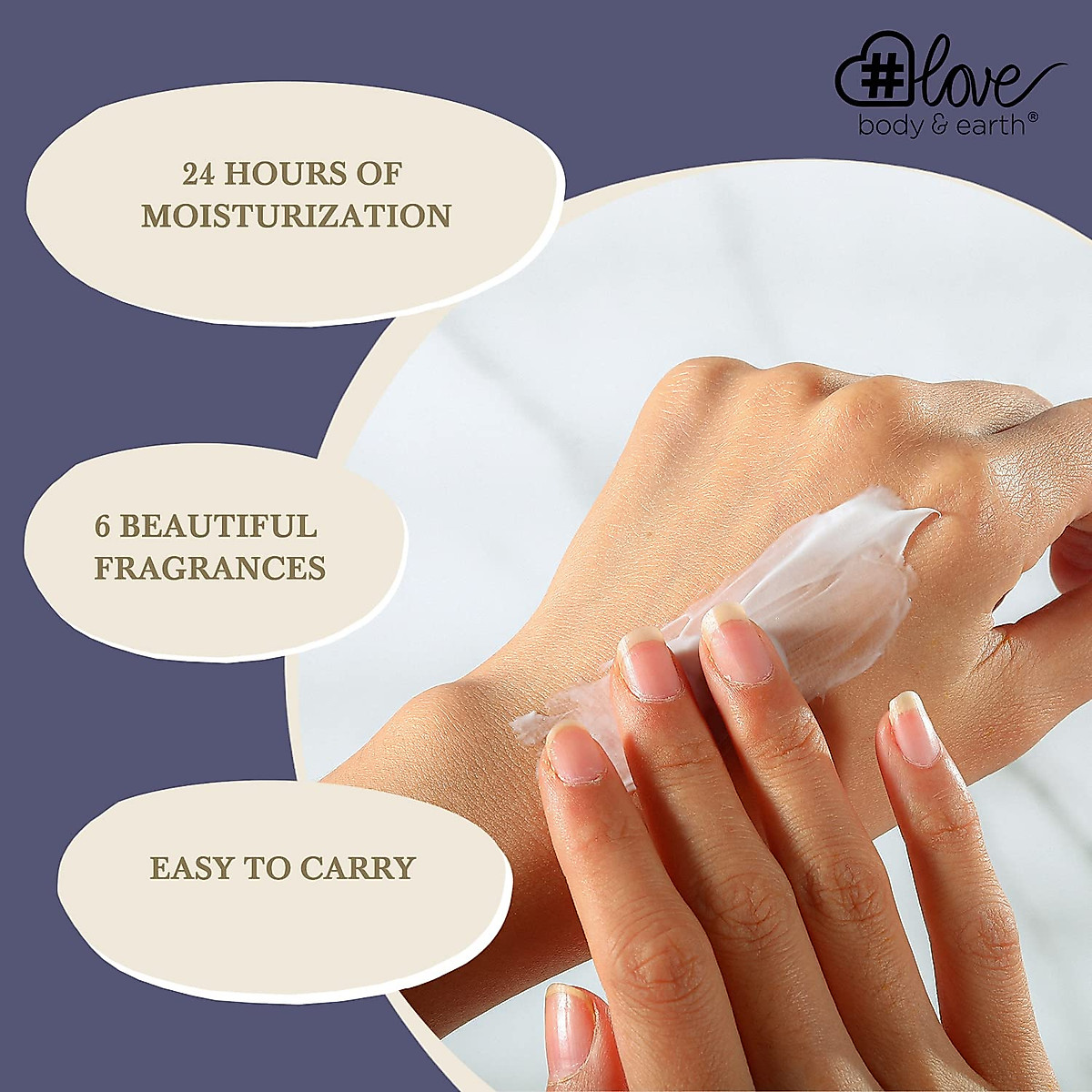 Hand Cream Gift Set - Moisturizing Hand Lotion Set with Natural Glycerin and Vitamin E, Pack of 6 Hand Cream Set, Lotion Gift Sets for Women and Men, Ideal Gifts for Her Christmas Birthday