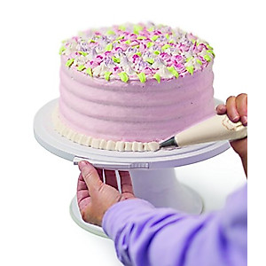 TSP by Architec Cake Decorating Turntable & Display, 3 tools in 1 Cake Stand, Decorate, Serve & Store