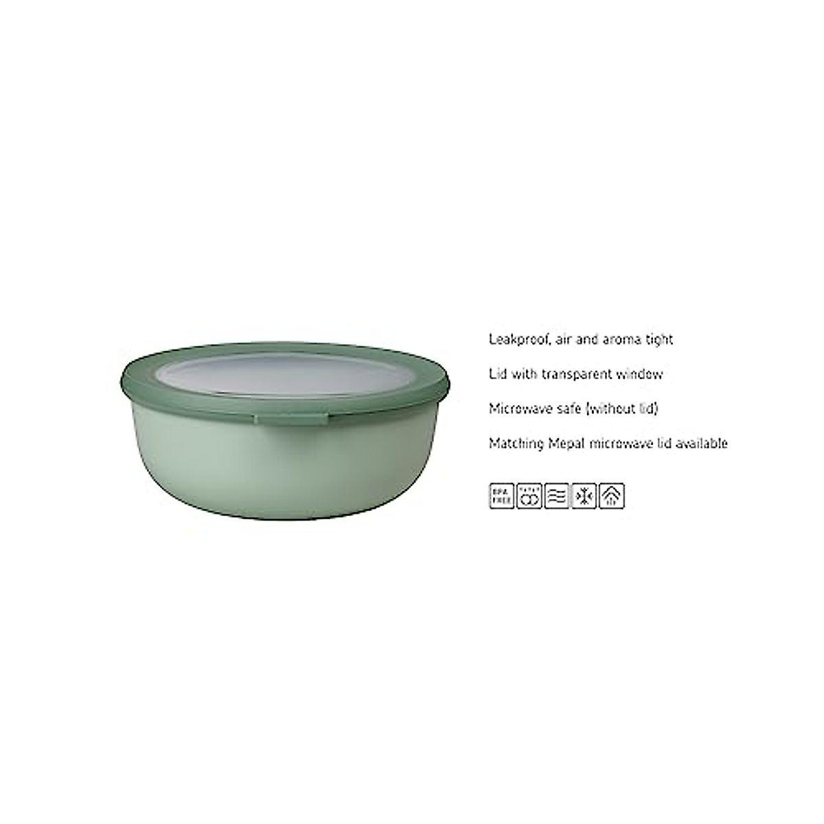 Mepal Set Multi Bowl, Pp/Tpe, Nordic Green, One Size