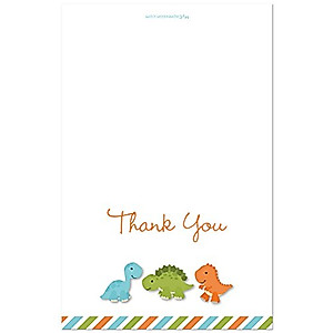 MyExpression.com 50 Cnt Dinosaur Baby Shower or Kids Birthday Thank You Cards