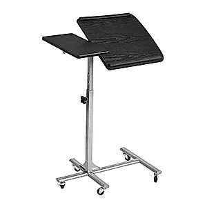 XBWEI Lifting Computer Desk Rolling Table Desk with Adjustable Height Laptop Notebook Swivel Desk with 5 Wheels Leg Table