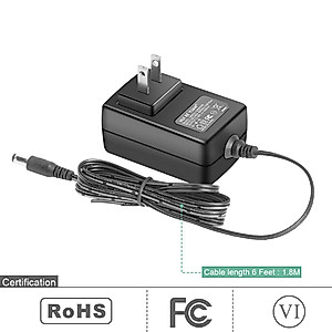 HKY 12V AC Adapter Compatible with Sony Blu Ray Player BDP-S5200 BDP-S3700 BDP-S3200 BDP-S6700 BDP-S1700 BDP-S5700 BDP-S4700 BDP-S2700 BDP-S6500 BDP-S5500 BDP-S3500 Power Cord Charger AC-M1208UC
