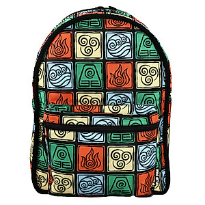 Avatar Anime Cartoon Appa and Momo Characters Reversible 3D Faux Fur Backpack