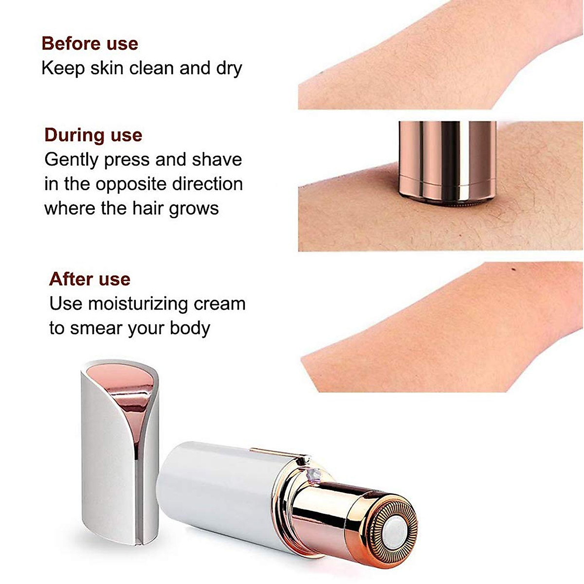 PcleasureCD Facial Hair Remover Replacement Heads,Fit all Hair Remover for Women,Painless Facial Hair Remover Blade with Cleaning Brush,Perfect Touch and Smooth Finishing,18K Gold-Plated