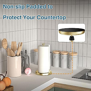 Swaitee Paper Towel Holder Countertop, Stainless Steel Gold Paper Towel Holder