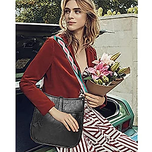 JRNDNIUO Crossbody Bag for Women Designer Thick Strap Bags for Women Adjustable Guitar Strap Purse Shoulder Bucket Bags