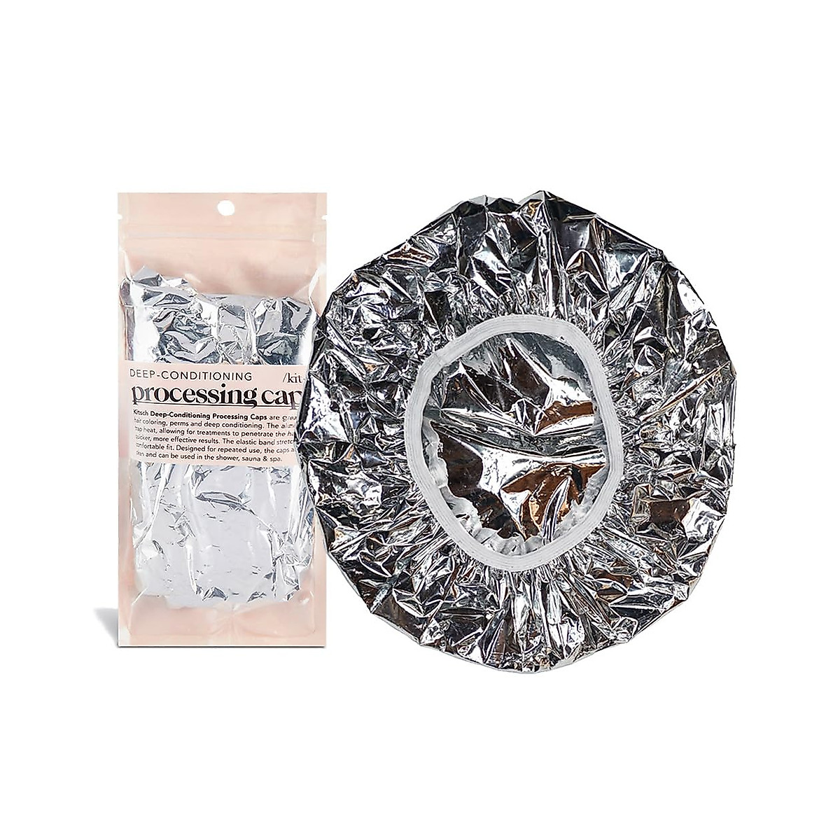 Kitsch Aluminum Foil Hair Heat Cap for Deep Conditioning - Reusable Heating Cap for Deep Conditioner, Tin Foil Hat & Deep Conditioning Heat Cap for Hair Treatments, Processing Cap for Hair, Foil Cap
