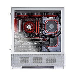 Skytech Gaming Azure PC Desktop – AMD Ryzen 9 7900X3D 4.4 GHz, NVIDIA RTX 4080, 1TB NVME Gen4 SSD, 32GB DDR5 RAM RGB, 1000W Gold PCIE 5.0 PSU, 360mm AIO, 11AC Wi-Fi, Windows 11 Home 64-bit,White
