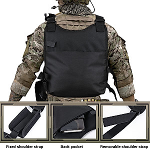 MANGEMA Heavy Duty Radio Harness Holder Tactial Chest Tool Pag Front Pounch Holster Pack MOLLE Vest Breathable 3D Mesh Liner Military Vest for Baofeng UV5R Motorola Kenwood Two Way Radio Walkie Talkie