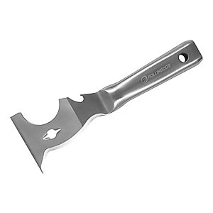 ROLLINGDOG 10 in 1 Painter's Tool - 420 Stainless Steel Mirror Polished One Piece Blade And Laser Engraved Handle,3 inch Multifunction Putty Knife Drywall Paint Scraper