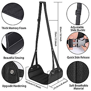 Memory Foam Seat Cushion & Back Cushions，Lumbar Support Pillow for Office Chair and Car ，Ergonomic Design for Coccyx Orthopedic，Relieves Back, Hip, Tailbone (Navy Blue)