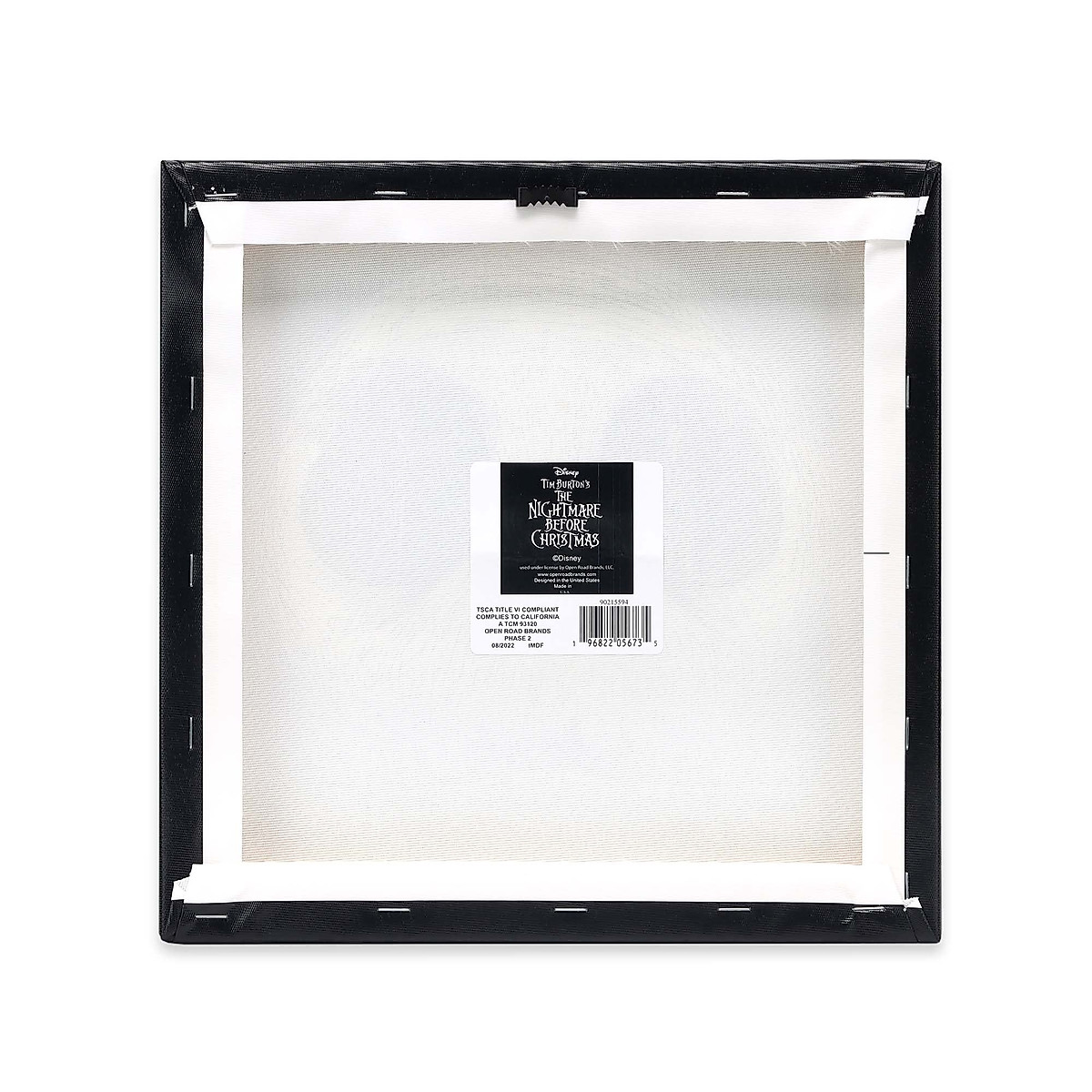 Open Road Brands Disney The Nightmare Before Christmas Skeleton Head Gallery Wrapped Canvas Wall Decor - Spooky Jack Skellington Wall Art