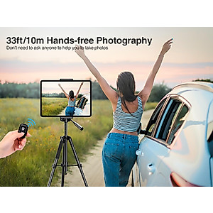 Elitehood 68" Heavy Duty iPad Tripod, Ultra-Stable Camera Tripod for iPad Pro 12.9, iPad Tripod Stand Mount for Video Recording/Photography, Compatible with 4.7-13inch Tablet/iPad Pro/Webcam/DSLR