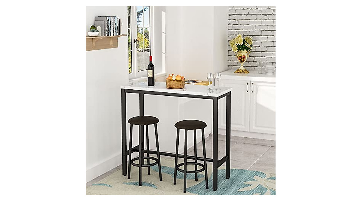 Hooseng 3-Piece Bar Table Set for Small Spaces