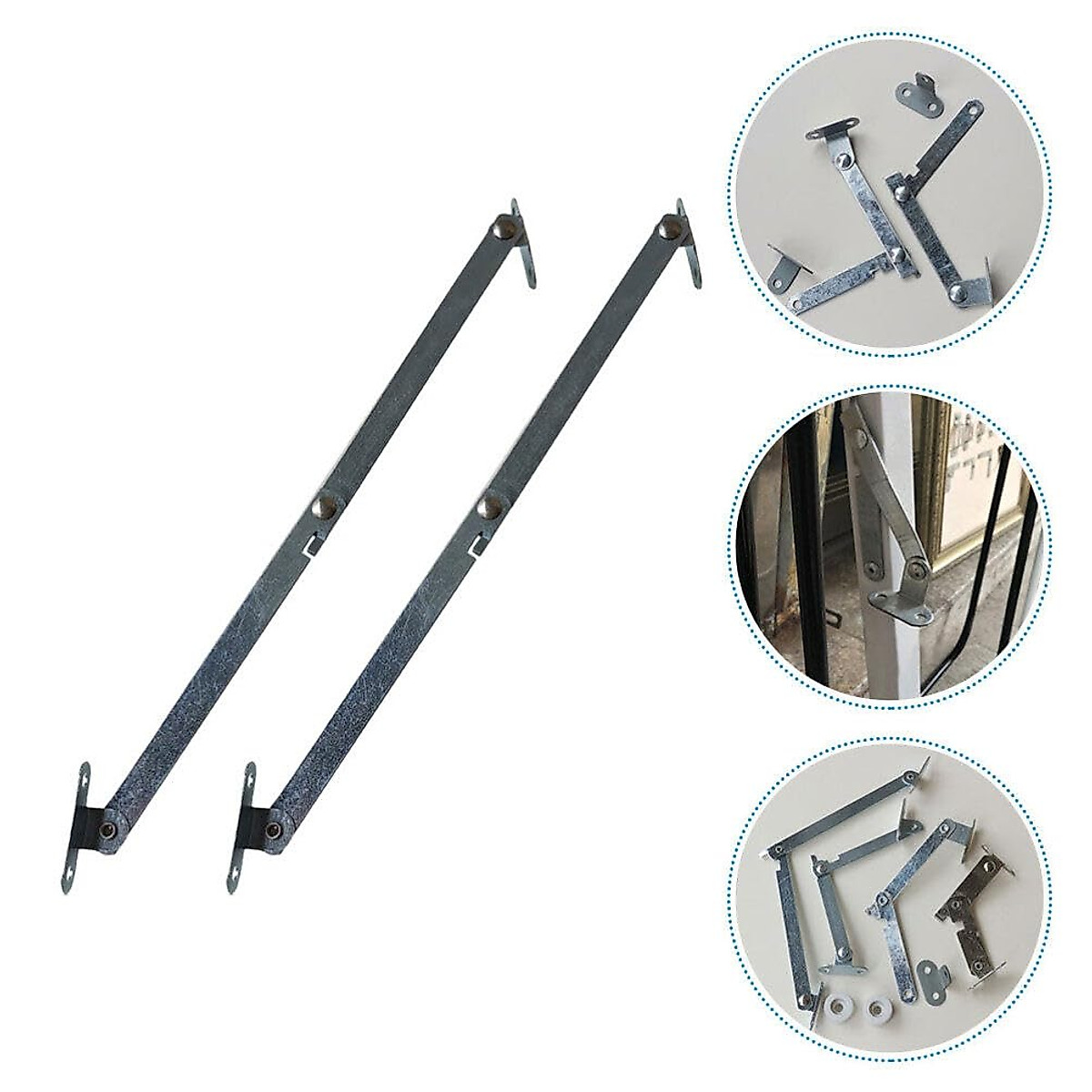 OSALADI 1 Pair Lid Support Buffer Close Lid Support Lift up Stay Support Safety Lid Supports Floor Mirror Iron Hinge