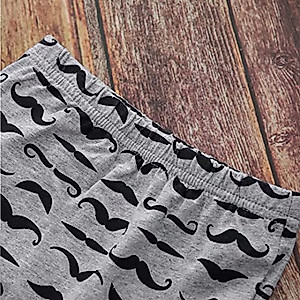 Tikoubabe 3-6 Months Baby Boy Clothes Newborn Outfits Infant Cute Hipster Romper + Long Pants + Hat 3 Pieces Ladies I Have Arrived Printed Mustache hat 3-6 Months 80cm