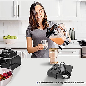 WARDFYT Pour Spout Cover Replacement Compatible with Ninja Locking Lid 72 oz Pitchers, Replacement Lid Flap Spout for Ninja Blender New Square Pitcher Top, Clear,Polycarbonate,BL610 BN751 BN801 CO610B